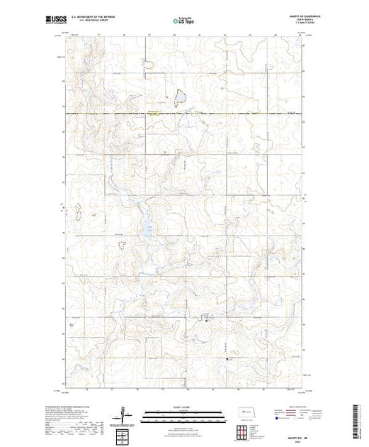 US Topo 7.5-minute map for Makoti SW ND – American Map Store
