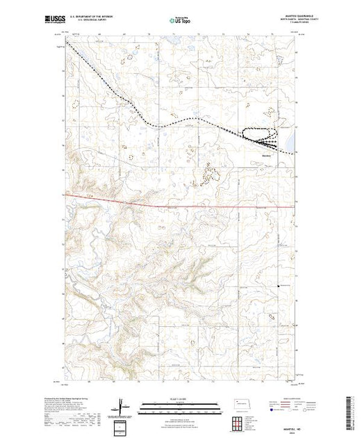 US Topo 7.5-minute map for Manitou ND – American Map Store