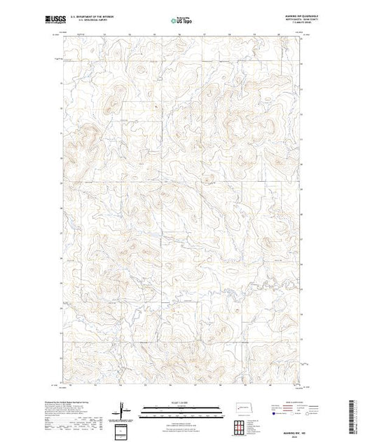 US Topo 7.5-minute map for Manning NW ND – American Map Store