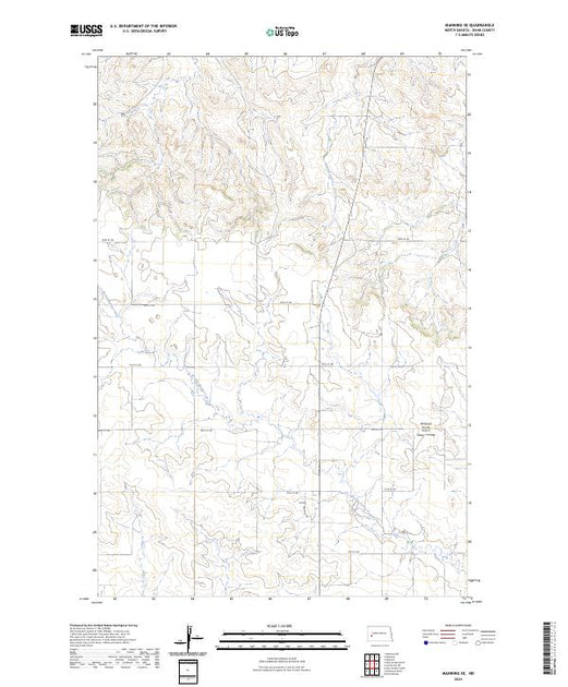 US Topo 7.5-minute map for Manning SE ND – American Map Store