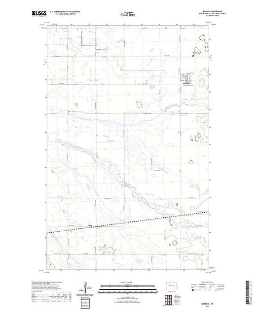 US Topo 7.5-minute map for Maxbass ND – American Map Store