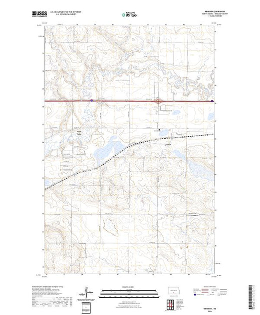 US Topo 7.5-minute map for Menoken ND – American Map Store