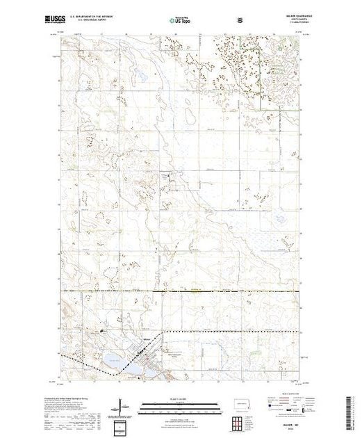 US Topo 7.5-minute map for Milnor ND – American Map Store