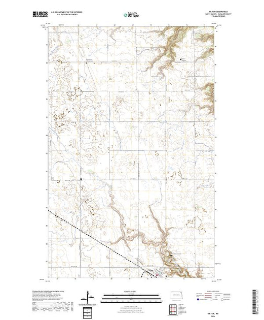 US Topo 7.5-minute map for Milton ND – American Map Store