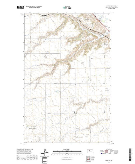 US Topo 7.5-minute map for Minot NW ND – American Map Store