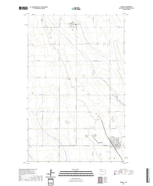 US Topo 7.5-minute map for Mohall ND – American Map Store