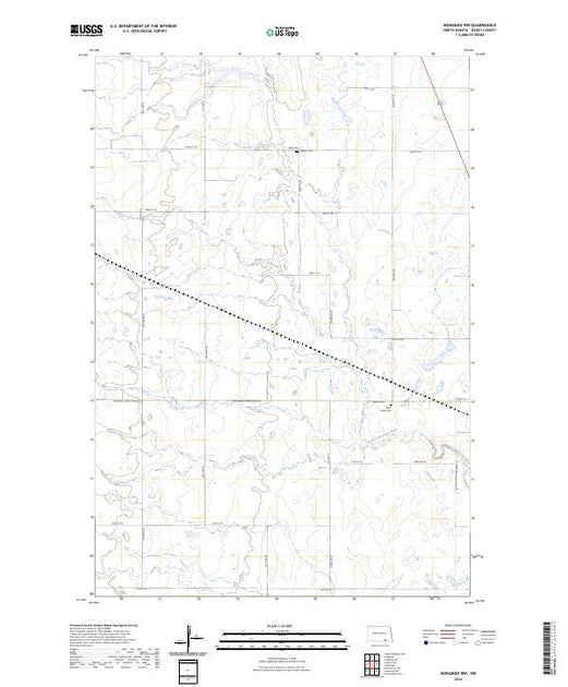 US Topo 7.5-minute map for Monango NW ND – American Map Store