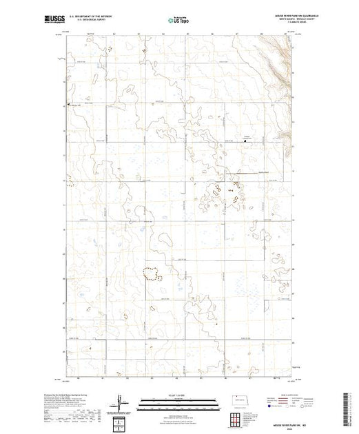 US Topo 7.5-minute map for Mouse River Park SW ND – American Map Store