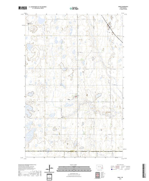 US Topo 7.5-minute map for Nome ND – American Map Store