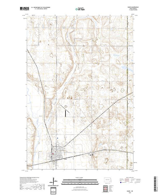 US Topo 7.5-minute map for Oakes ND – American Map Store