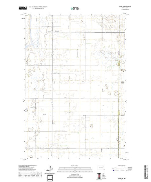 US Topo 7.5-minute map for Oakes SE ND – American Map Store