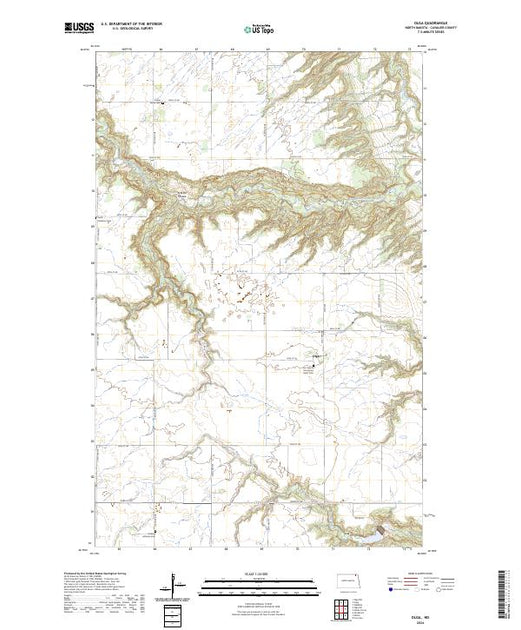 US Topo 7.5-minute map for Olga ND – American Map Store