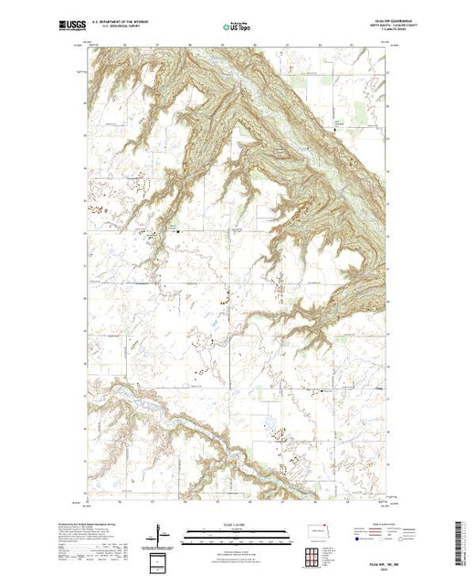 US Topo 7.5-minute map for Olga NW NDMB – American Map Store