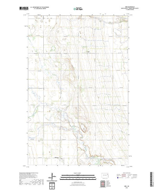 US Topo 7.5-minute map for Orr ND – American Map Store