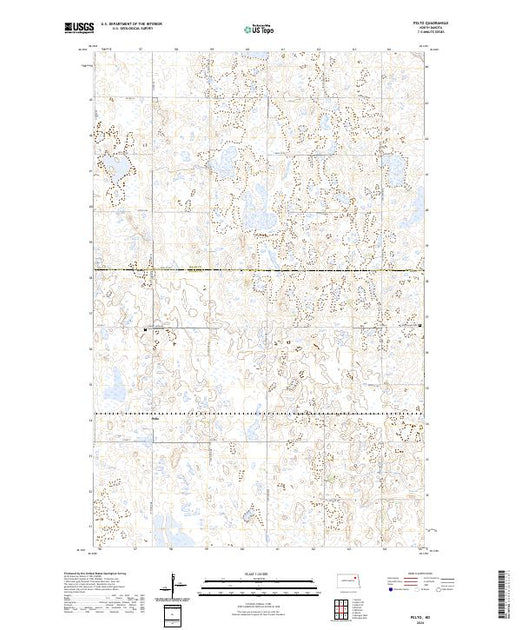 US Topo 7.5-minute map for Pelto ND – American Map Store