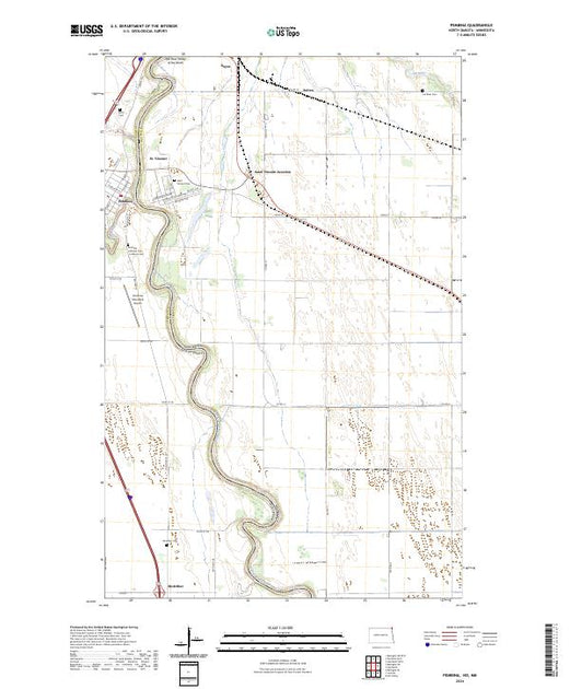 US Topo 7.5-minute map for Pembina NDMN – American Map Store
