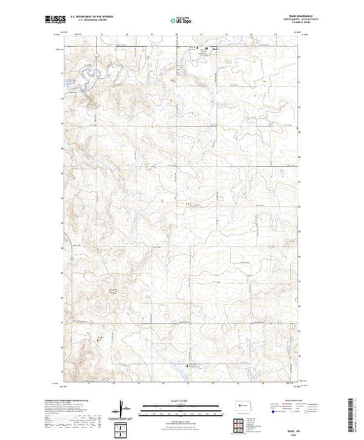 US Topo 7.5-minute map for Raub ND – American Map Store
