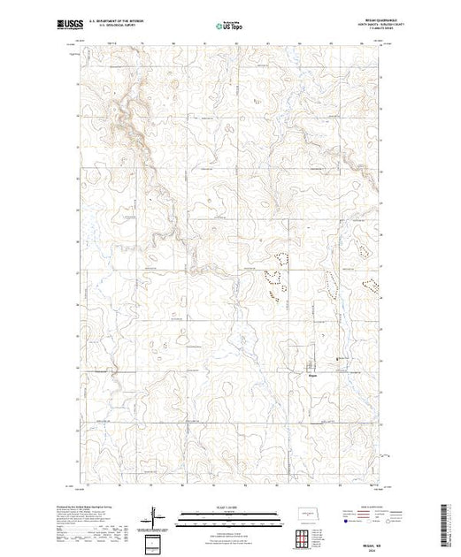 US Topo 7.5-minute map for Regan ND – American Map Store