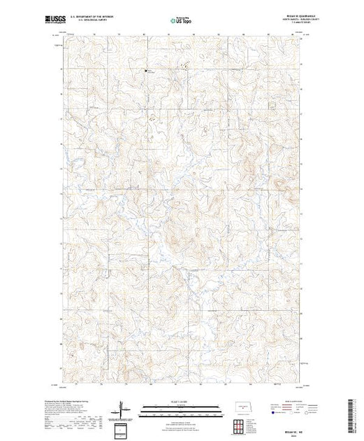 US Topo 7.5-minute map for Regan SE ND – American Map Store