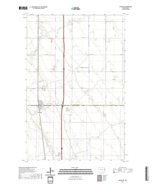 US Topo 7.5-minute map for Reynolds ND – American Map Store