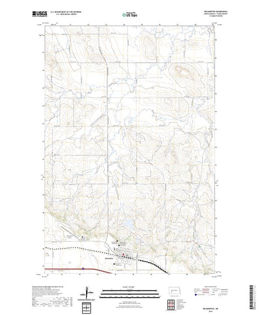 US Topo 7.5-minute map for Richardton ND – American Map Store