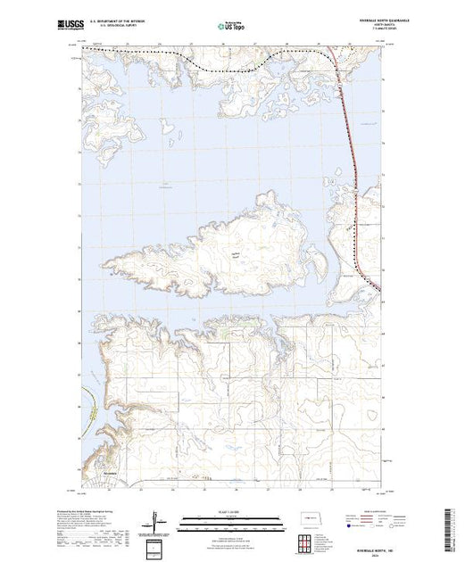 US Topo 7.5-minute map for Riverdale North ND – American Map Store