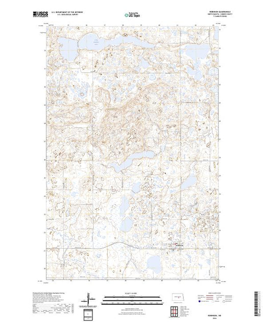 US Topo 7.5-minute map for Robinson ND – American Map Store