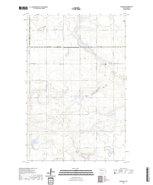 US Topo 7.5-minute map for Roseglen ND – American Map Store