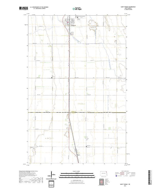 US Topo 7.5-minute map for Saint Thomas ND – American Map Store