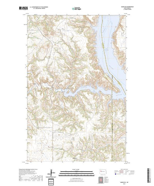 US Topo 7.5-minute map for Sanish SW ND – American Map Store