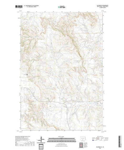 US Topo 7.5-minute map for Selfridge SE ND – American Map Store