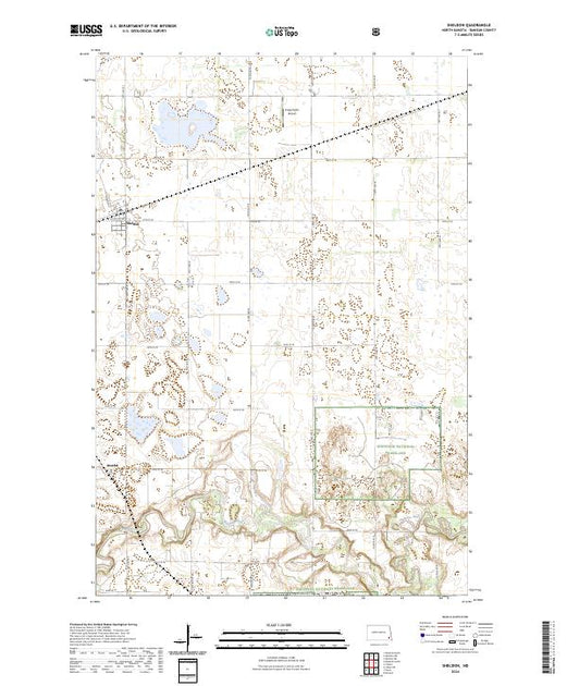 US Topo 7.5-minute map for Sheldon ND – American Map Store