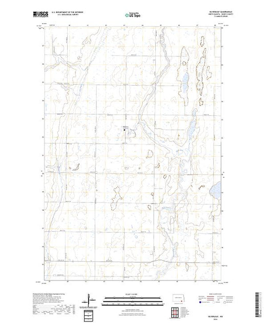 US Topo 7.5-minute map for Silverleaf ND – American Map Store