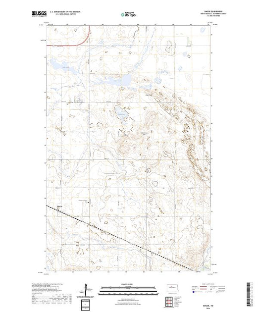 US Topo 7.5-minute map for Simcoe ND – American Map Store