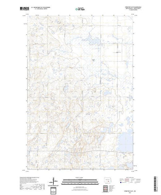 US Topo 7.5-minute map for Streeter Flats ND – American Map Store