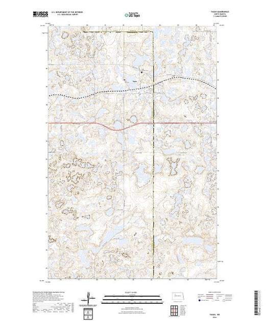 US Topo 7.5-minute map for Tagus ND – American Map Store