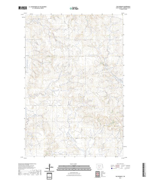 US Topo 7.5-minute map for The Hogback ND – American Map Store
