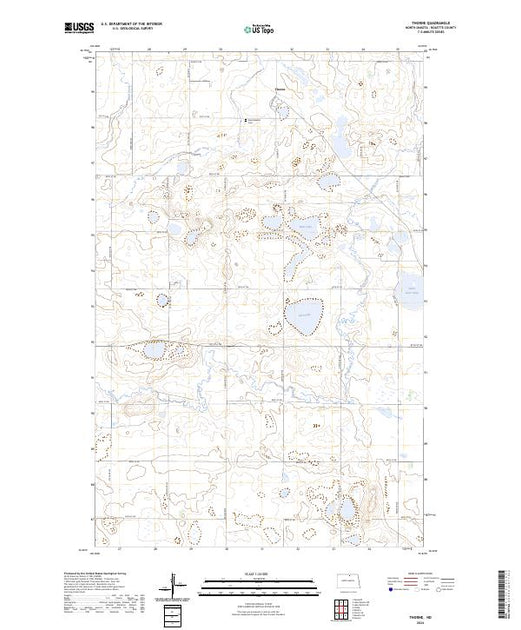US Topo 7.5-minute map for Thorne ND – American Map Store