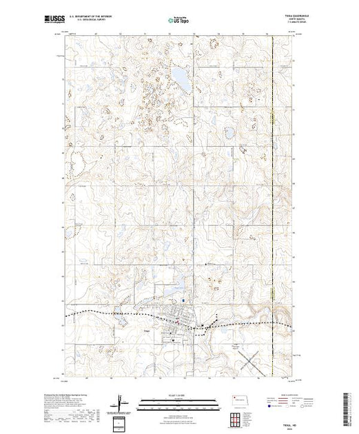 US Topo 7.5-minute map for Tioga ND – American Map Store