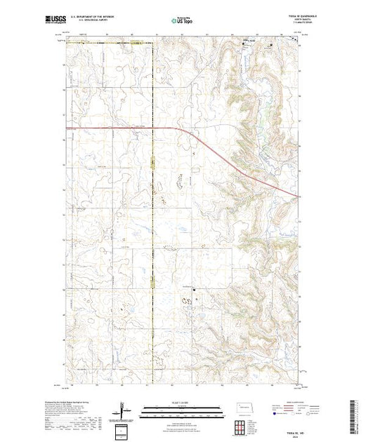 US Topo 7.5-minute map for Tioga SE ND – American Map Store