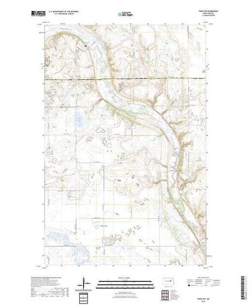 US Topo 7.5-minute map for Tokio SW ND – American Map Store