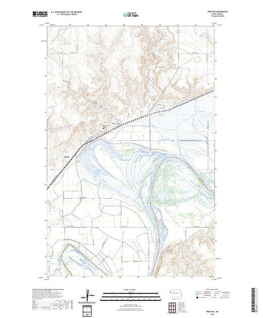 US Topo 7.5-minute map for Trenton ND – American Map Store