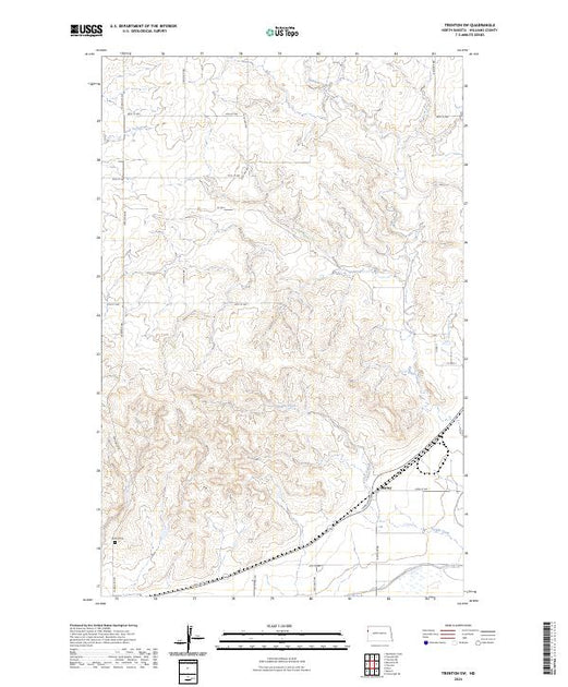 US Topo 7.5-minute map for Trenton SW ND – American Map Store