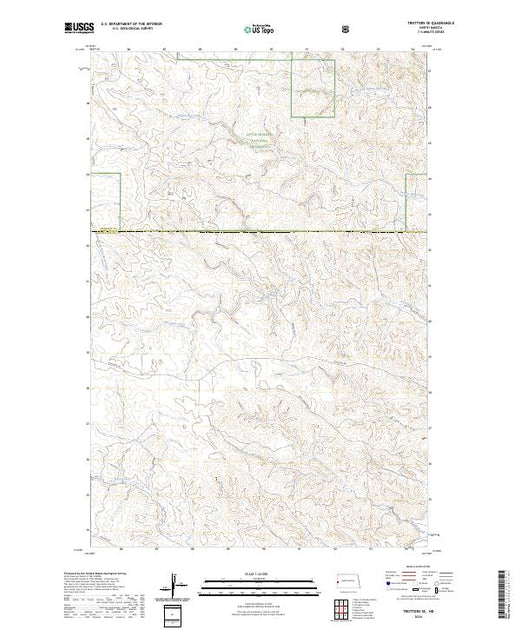 US Topo 7.5-minute map for Trotters SE ND – American Map Store