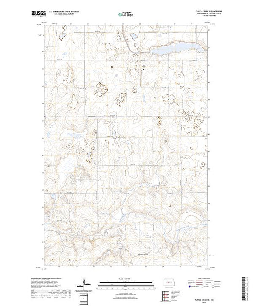 US Topo 7.5-minute map for Turtle Creek SE ND – American Map Store