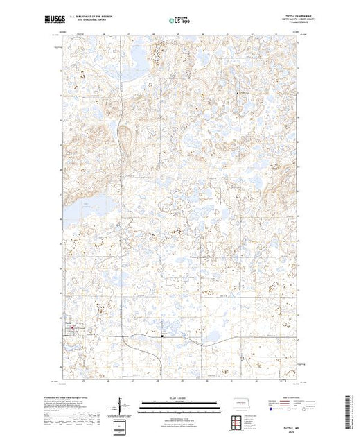US Topo 7.5-minute map for Tuttle ND – American Map Store