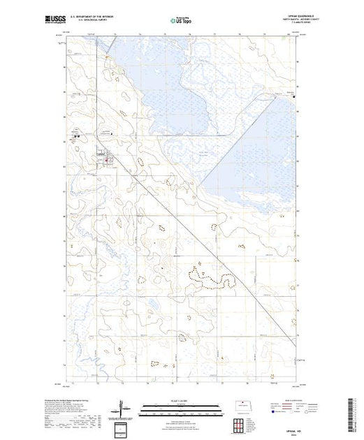 US Topo 7.5-minute map for Upham ND – American Map Store