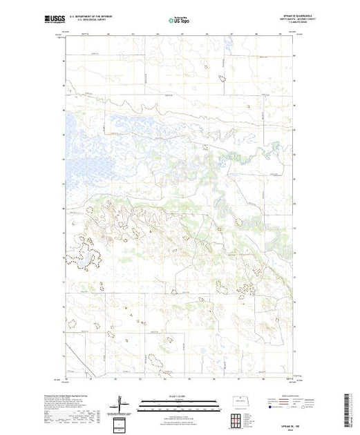 US Topo 7.5-minute map for Upham SE ND – American Map Store