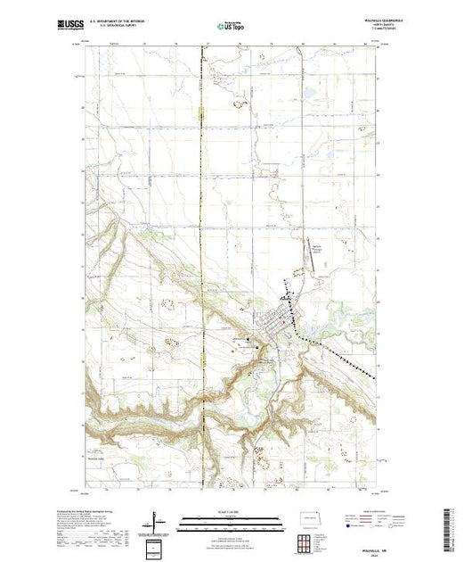 US Topo 7.5-minute map for Walhalla ND – American Map Store