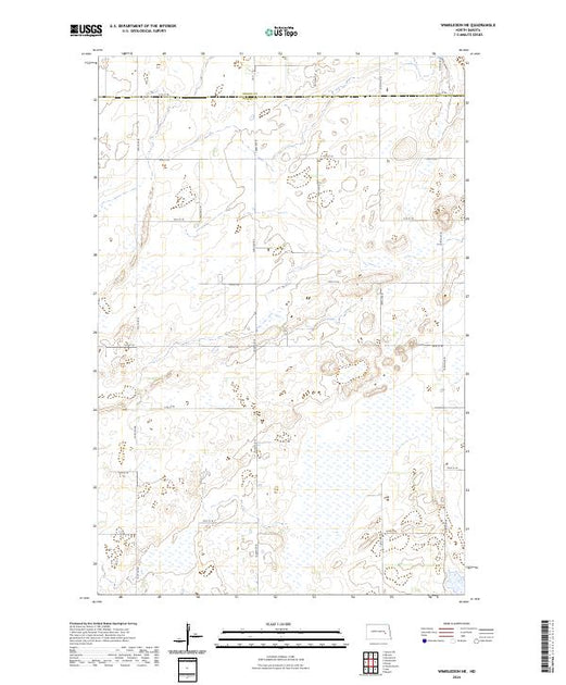 US Topo 7.5-minute map for Wimbledon NE ND – American Map Store